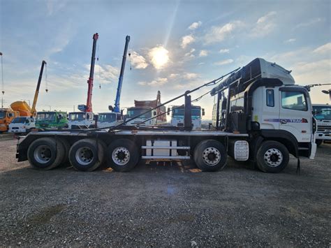 현대 트라고 투쓰리 암롤트럭 덮개 장착 투 쓰리 스틱 리타더 195전문가들