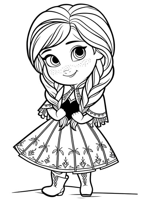 Adorable Anna Coloring Page Download Print Or Color Online For Free