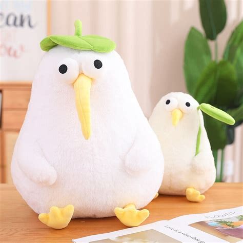 Kawaii White Kiwi Bird Plushie Kawaiies