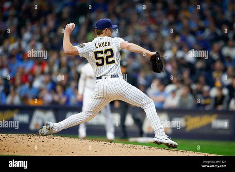 April 8 2023 Milwaukee Brewers Starting Pitcher Eric Lauer 52