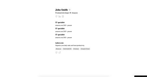 Free Developer Portfolio Website Template React Next Js Html Framer