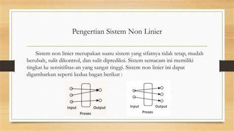 Perbedaan Sistem Linear Dan Non Linear Ppt