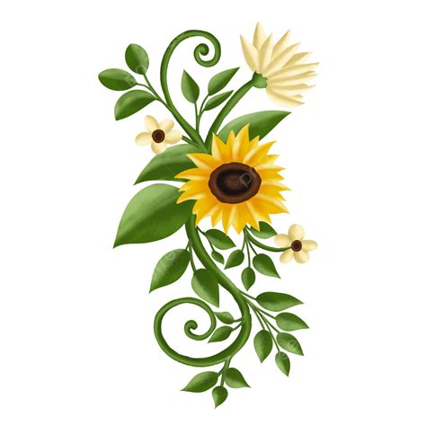 빈티지 해바라기 수채화 그림 포도 수확 해바라기 수채화 Png 일러스트 및 Psd 이미지 무료 다운로드 Pngtree