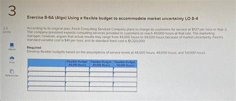 solved 3 exercise 8 6a algo using a flexible budget to