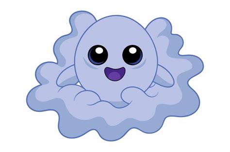 Premium Vector Cute Spooky Kawaii Ghostly Mist Illustration