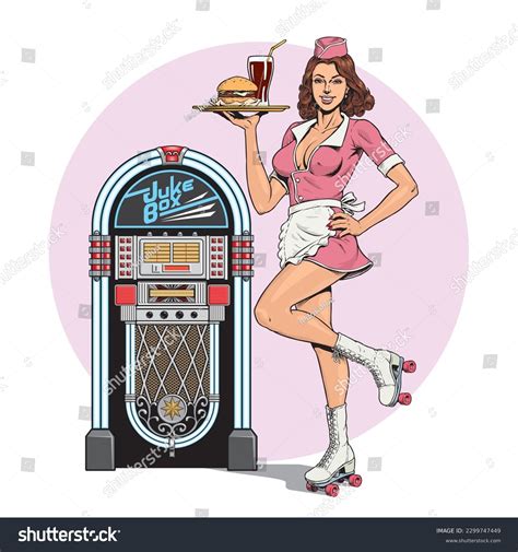 Cartoon Diner Girl