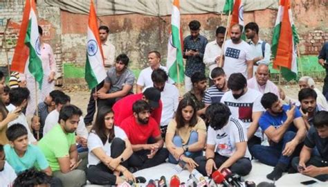 Wrestlers Resume Protest Against Wfi President Brij Bhushan Sharan Singh