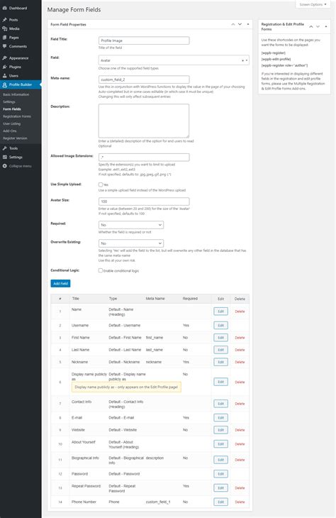 Profile Plugin WordPress Profile Builder Pro