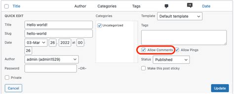 enable disable comments gotsport club website support