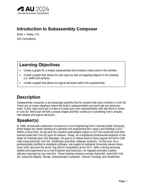 Ces1600 L Introduction To Subassembly Composer 1726492033630001tgiz Pdf Parameter