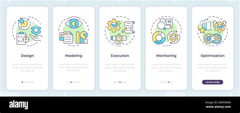 Bpm Lifecycle Onboarding Mobile App Screen Stock Vector Image And Art Alamy