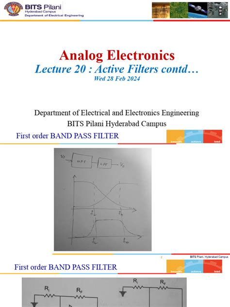 Analog Lecture Active Filters 4 Pdf Low Pass Filter Analog Circuits