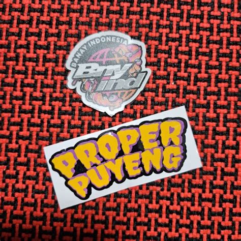 Jual Stiker Sticker Proper Puyeng Cutting Shopee Indonesia