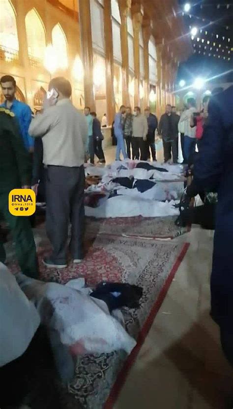 تصویر تکان‌دهنده از اجساد شهدای حادثه تروریستی حرم شاهچراغ