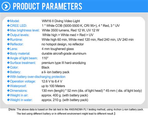 Cob Diving Video Light