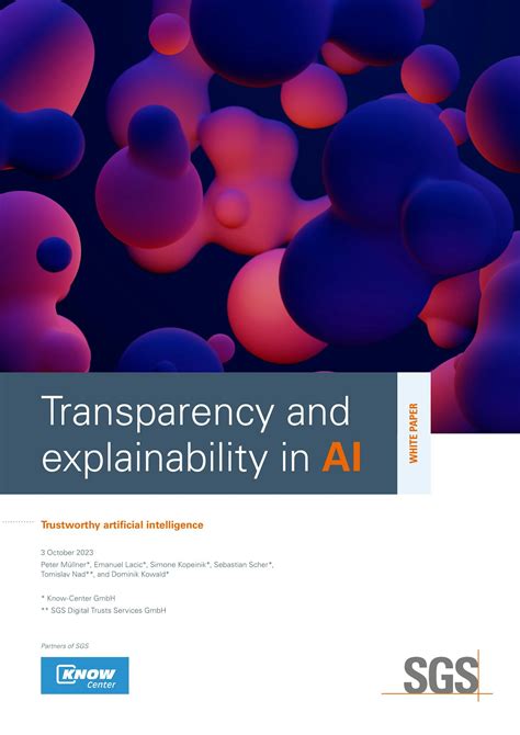 White Paper Trustworthy Ai Transparency And Explainability Sgs Bahrain
