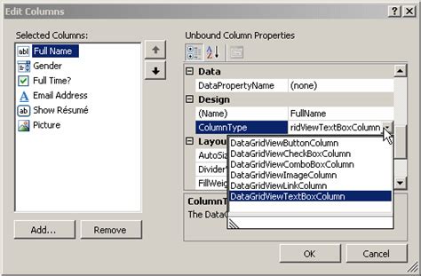 Windows Control The Data Grid View