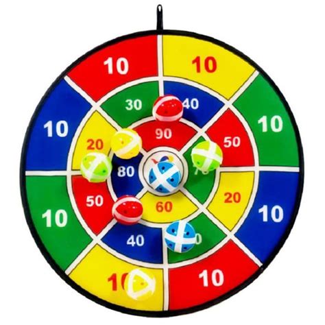 Jeu de fléchettes double face avec balles adhésives jouets de sport pour intérieur et extérieur