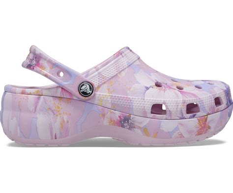 Classic Platform Cherry Blossom Ballerina Pinkfloral Women Clog