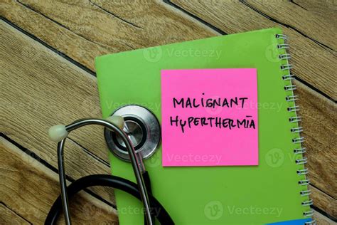 Concept Of Malignant Hyperthermia Write On Sticky Notes With
