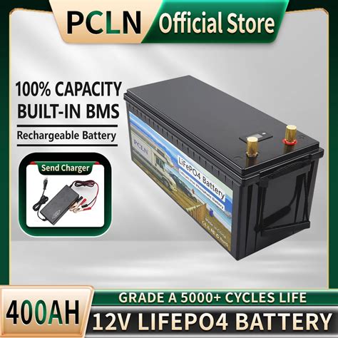 Bater A LiFePo4 De 12V 400AH 300AH 200AH 150Ah BMS Integrado Celdas De