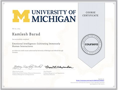 Kamlesh Barad On Linkedin Certificate Universityofmichigan