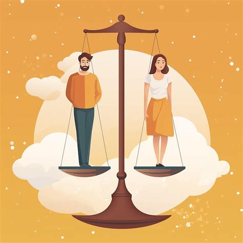 Premium Ai Image Equality Between Man And Woman On A Pair Of Scales