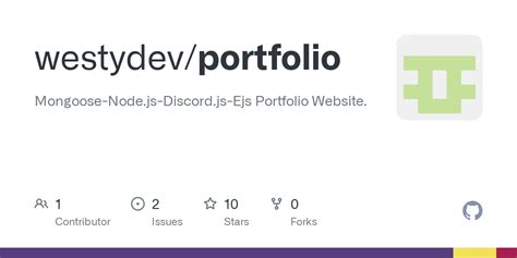 Github Westydevportfolio Mongoose Nodejs Discordjs Ejs Portfolio