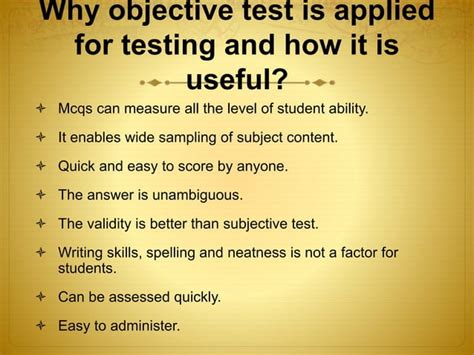 constructing objective and subjective test pptx