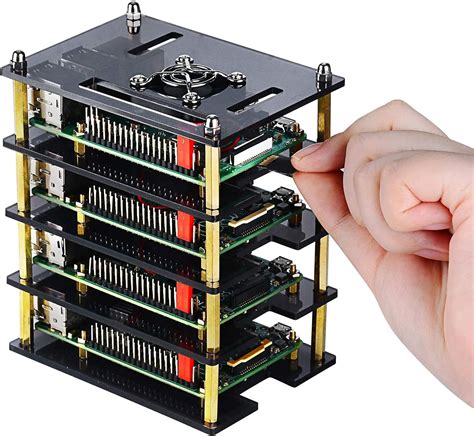 Buy Geeekpi Raspberry Pi 4 Cluster Case Raspberry Pi 4 Case With Cooling Fan And Raspberry Pi 4