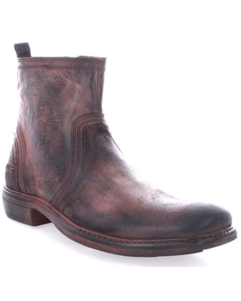 Roan By Bed Stu Mens Crestone Western Casual Boots Square Toe Black