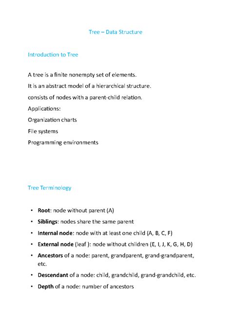 Tree Data Structure Tree Data Structure Introduction To Tree A Tree