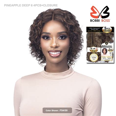 Bobbi Boss Bundle 100 Virgin Human Hair Weave Pineapple Deep 6 4pcs