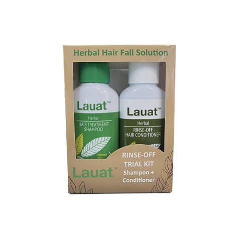 LAUAT Rinse Off Trial Kit Shampoo 60ml Conditioner 60ml Promo Pack