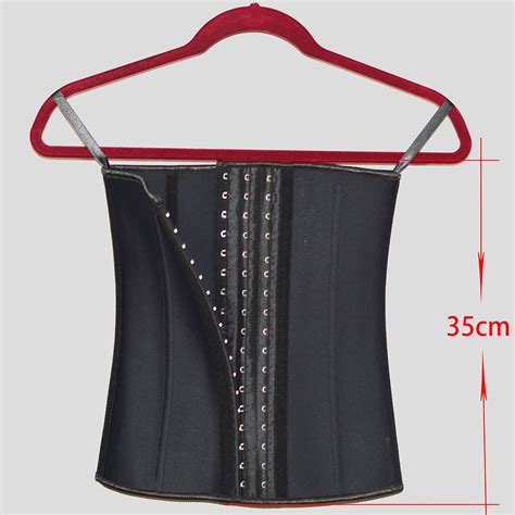 35cm Long Line Corset Overbust Long Torso Waist Cincher Rubber Latex