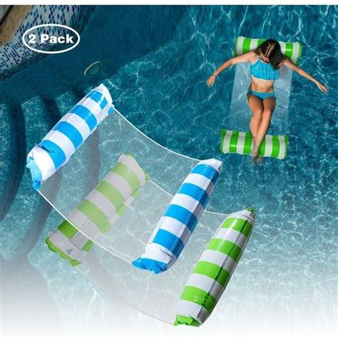 Lot De 3 Piscine Gonflable Hamacs Flottants Pour Piscine Chaise Longue