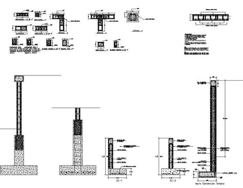 Foundation Structure Detail D View CAD Construction Layout Autocad File Cadbull