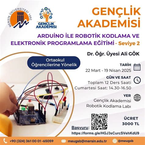 Mersin Üniversitesi İlanlar Ortaokul Öğrencilerine Yönelik Arduino