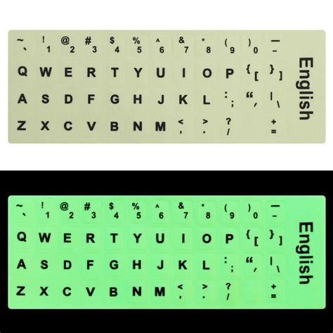 Lanfy Luminous Keyboard Stickers French Non Degumming Korean Thai For