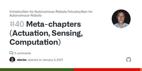 Meta Chapters Actuation Sensing Computation Issue Introduction To Autonomous Robots