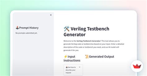 Verilog Testbench Generator