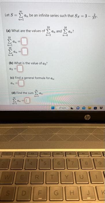 solved let s ∑n 1∞an be an infinite series such that