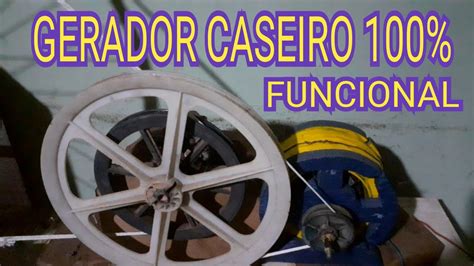 Gerador De Energia ElÉtrica Caseiro Novo Modelo Em Teste Youtube