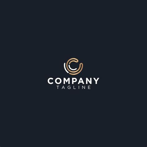 Elemento de plantilla de icono de diseño de logotipo de círculo de letra c Vector Premium