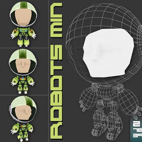 Robots Min Pack D Model Turbosquid
