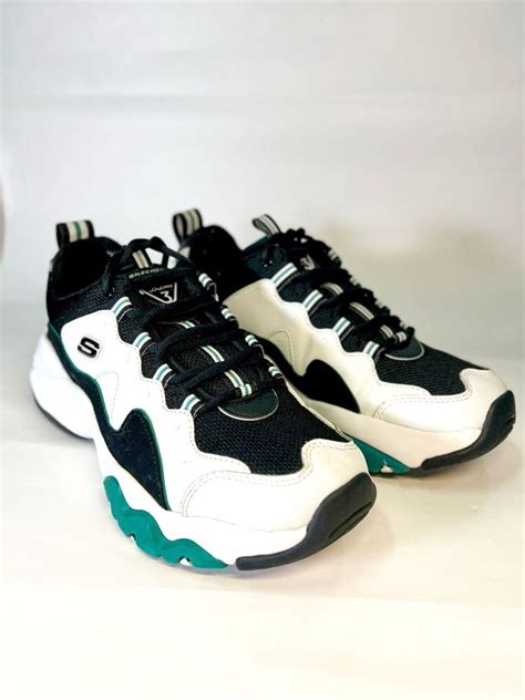 Original Sketchers DLITES 3 0 GOBLIN White Green With Freebies Men S Fashion Footwear