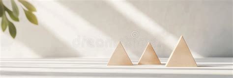 Modern Geometric Jewelry Showcases Sharp Angular Designs In A Serene Setting With Soft Natural