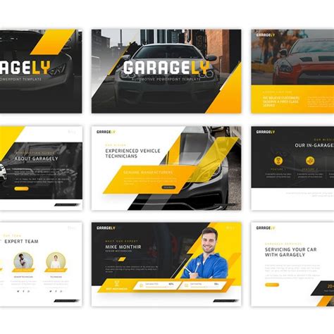Garagely Automotive PowerPoint Template PowerPoint Template