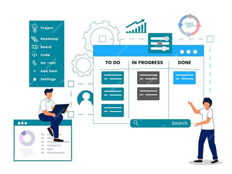 Premium Vector Teamwork Project Management Framework Methodology