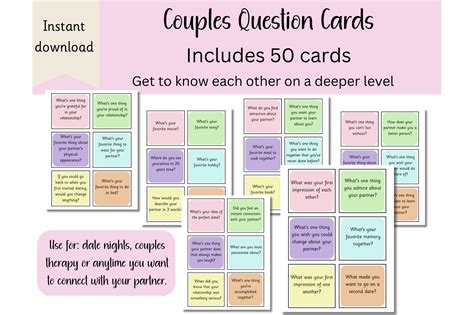 Couples Question Cards Game Night Cards Graphic By Niki Lyn Digital